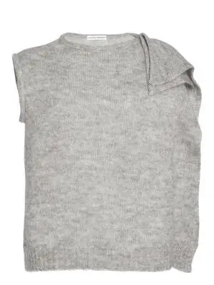 NICCOLO PASQUALETTI Nota Mohair Vest - Light Grey
