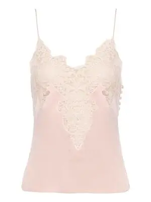 CHLOÉ Lace-Trimmed Silk Satin Camisole