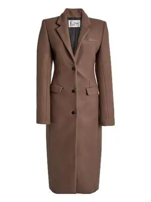 LUDOVIC DE SAINT SERNIN Fitted Wool Coat - Khaki