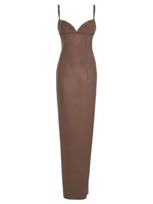 LUDOVIC DE SAINT SERNIN Wool Maxi Dress - Khaki