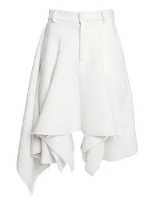 NICCOLO PASQUALETTI Nave Bouclé Tweed Midi Skort - White