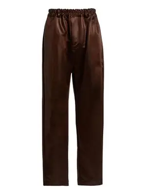NICCOLO PASQUALETTI Slim Nylon Satin Straight-leg Pants - Brown