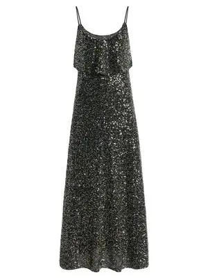 Rabanne Sequined Maxi Dress - Black
