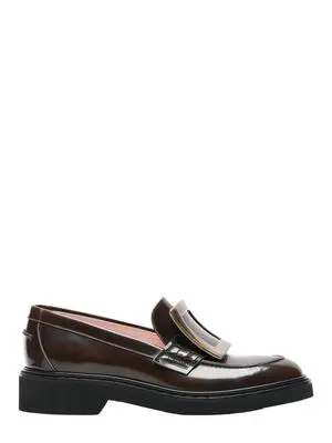 ROGER VIVIER Viv' Rangers Leather Loafers - Brown