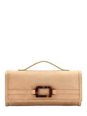ROGER VIVIER Belle Vivier Clutch - Brown