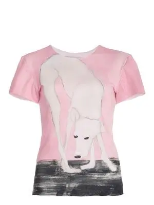 S.S.DALEY Lurcher Cotton-blend Tee - Light Pink
