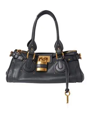 Chloé Paddington Leather Shoulder Bag Blue