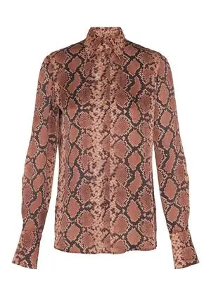 Zimmermann Hypnotic Silk Shirt - Brown