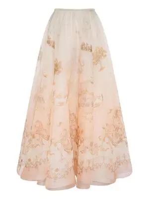 ZIMMERMANN Organza Maxi Silk Skirt