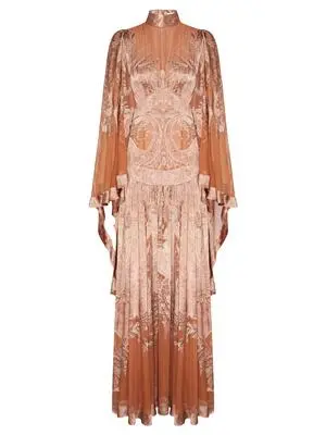 Zimmermann Memento Burnout Dress - Tan