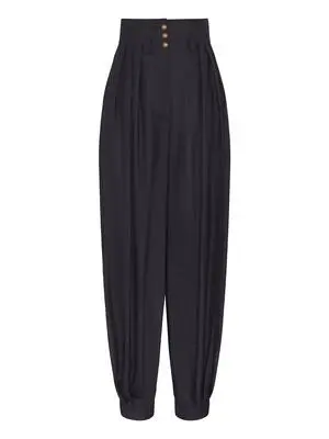 Zimmermann Hypnotic Wool Harem Pants Black