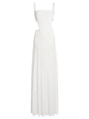 Christopher Esber Orion Seperation Gathered Gown - White