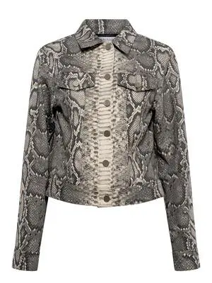 Gabriela Hearst Bronte Snake-Printed Jacket Grey