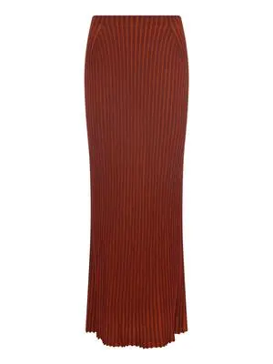 GABRIELA HEARST Krause Ribbed Virgin-Wool Maxi Skirt