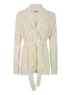 TWINSET Belted Knitted Cardigan - Neutrals