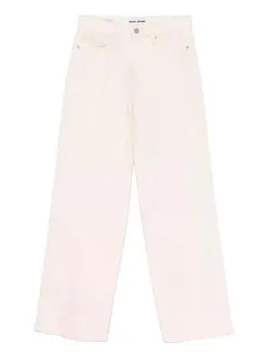Dkny High-waisted Wide Leg Jeans - Neutrals