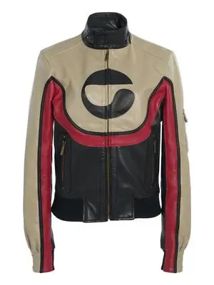 Coperni C-Logo Leather Jacket Multi