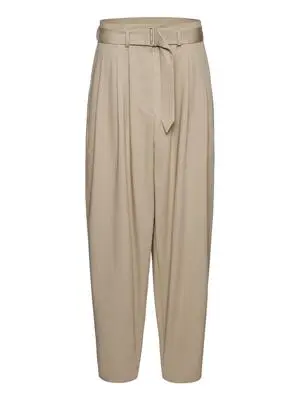 Magda Butrym High-rise Wide-leg Wool-blend Pants - Nude