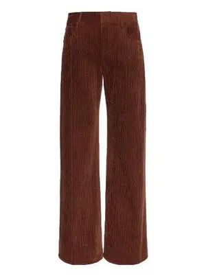 Magda Butrym High-Rise Wide-Leg Wool-Blend Pants Orange