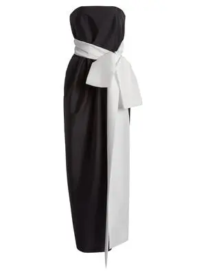 Bernadette Lina Bow Detail Dress Black,white