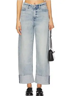 Good American Good Barrel Relaxed Jeans - Blue