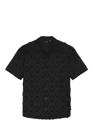 DAILY PAPER Trophy Shield Shirt In . Also - Black