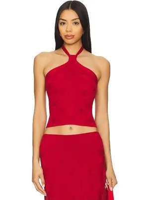 ASTA RESORT Lorena Halter Top - Red
