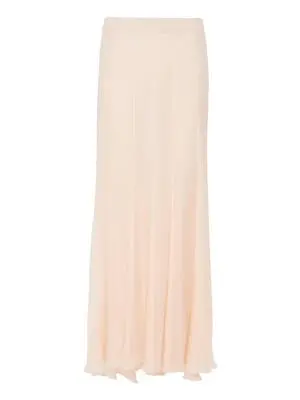 Chloé Organic Silk Mousseline Maxi Skirt - Pink