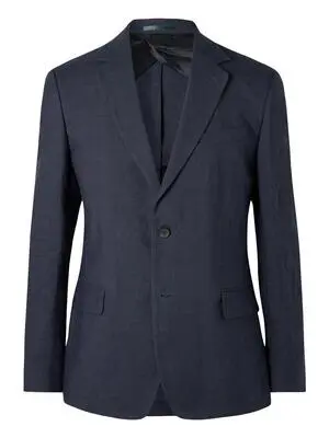 Mr P. Regular-fit Linen Suit Jacket - Blue