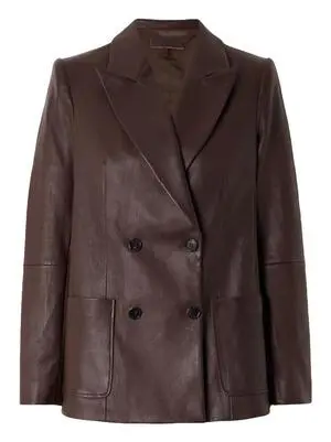 Stouls Jones Leather Blazer - Brown