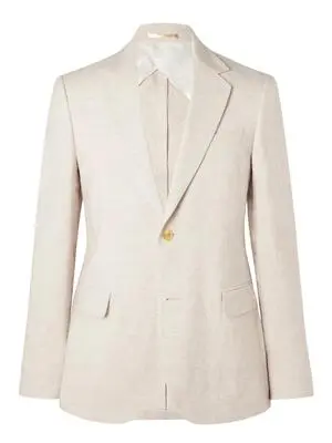Mr P. Slim-fit Linen Suit Jacket - Neutrals