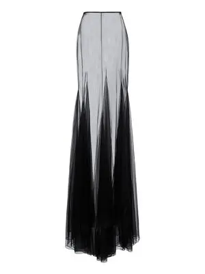 Zuhair Murad Tulle Long Skirt - Black