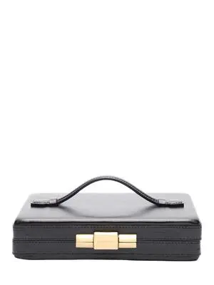 Victoria Beckham Leather Box Clutch - Black