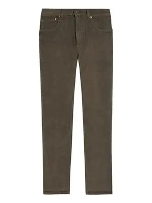 Boglioli Slim-fit Cotton-blend Corduroy Pants - Army Green