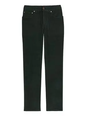 Boglioli Slim-fit Cotton-blend Corduroy Pants - Dark Green