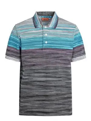 Missoni Spacedyed Cottonpiqué Polo Shirt - Dark Gray