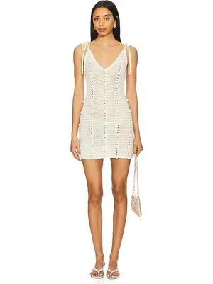 Devon Windsor Katherine Crochet Mini Dress - Off White