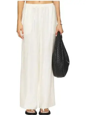 Onia Textured Gauze Wide Leg Pant - Egret