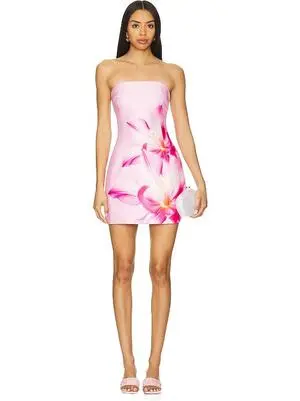 RUNAWAY THE LABEL Primrose Mini Dress - Pink Flower