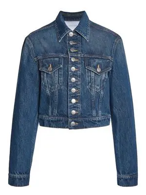 Stella McCartney Denim Cropped Jacket - Medium Wash