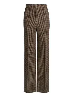 Françoise Julia Wool Trousers - Plaid