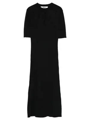 Dkny Ribbed Midi Dress - Black