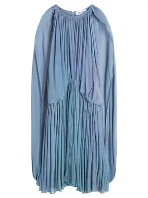 LANVIN Pleated Cape Dress - Blue