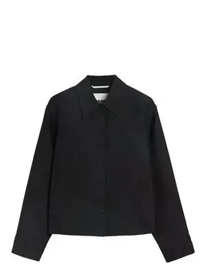 JIL SANDER Button-up Shirt Jacket - Black