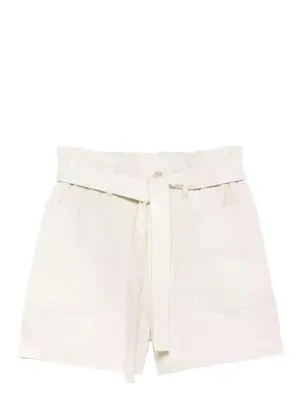 Dkny Belted Shorts - Neutrals