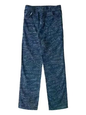 SKY HIGH FARM WORKWEAR Ks Graffiti-print Jeans - Blue