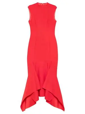 Solace London Trinity Midi Dress - Red