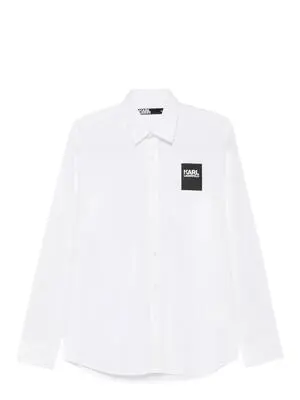 Karl Lagerfeld Logo-patch Shirt - White