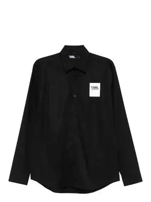 Karl Lagerfeld Logo-patch Shirt - Black