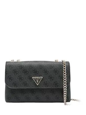 Guess Logo Plaque Shoulder Bag - Grey